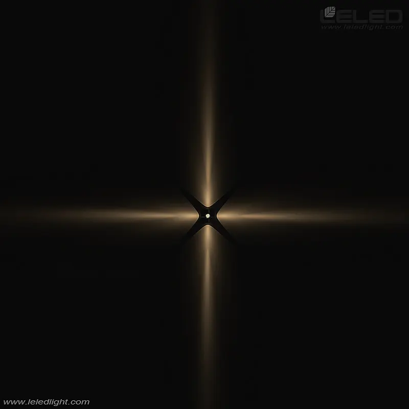 Outdoor led wall lights of four side lighting effect for architecture ...