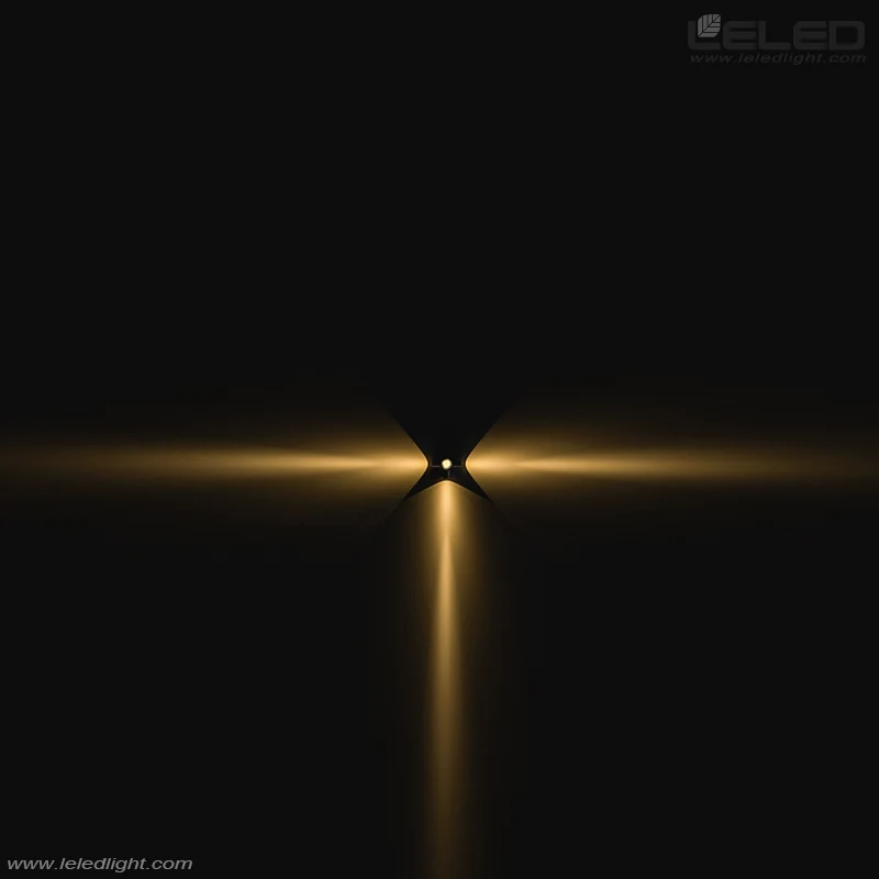 Outdoor led wall lights of four side lighting effect for architecture ...